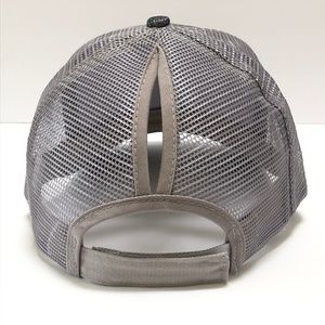 Accessories | Silver Glitter Ponytail Baseball Cap Trucker Hat | Poshmark